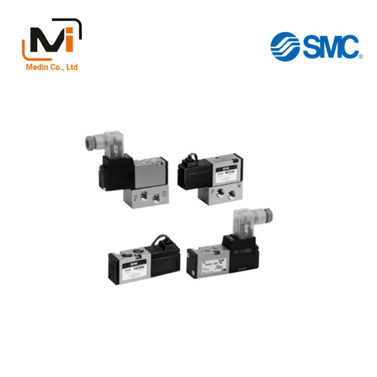 5-Port Solenoid Valve, Direct Operated Poppet Type, Rubber Seal, VK3000 Series - Van Điện Từ SMC ...